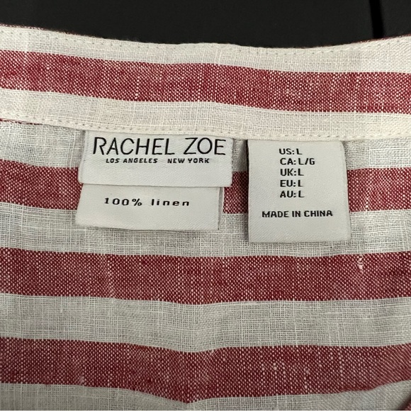 Rachel Zoe | Tops | Rachel Zoe 0 Linen 34 Sleeves Button Down Blouse ...